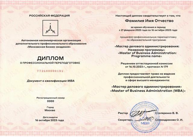 Академия бизнеса MBA: Moscow Business Academy